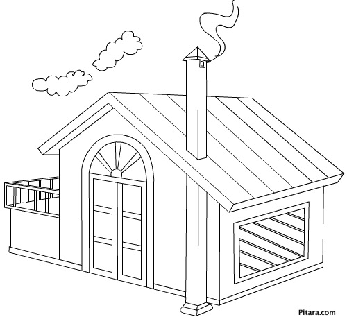 Buildings Coloring Pages | Pitara Kids' Network