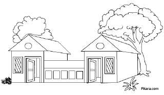 Buildings Coloring Pages | Pitara Kids' Network
