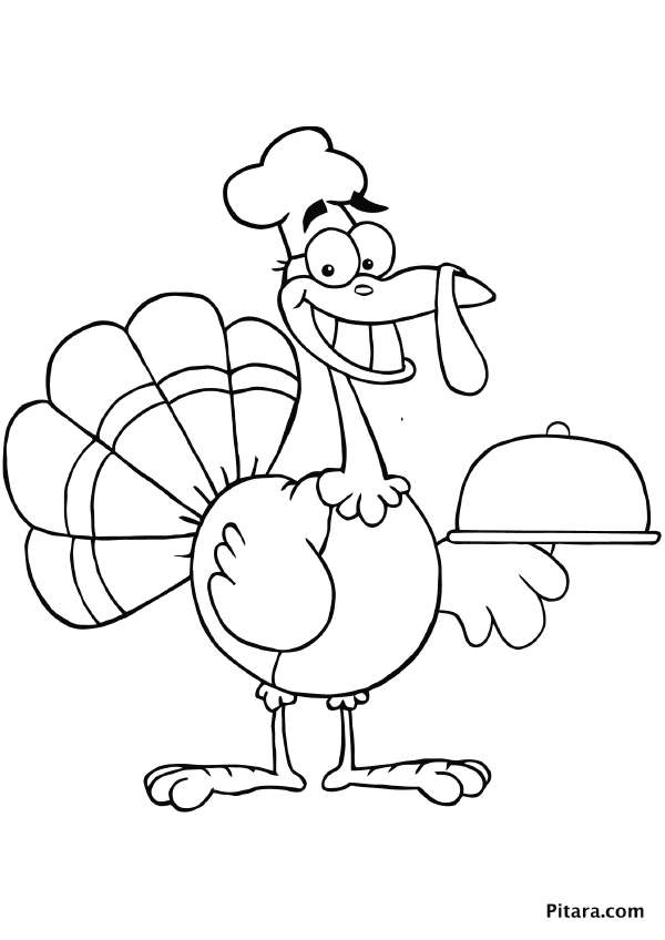 Turkey Coloring Pages for Kids | Pitara Kids' Network